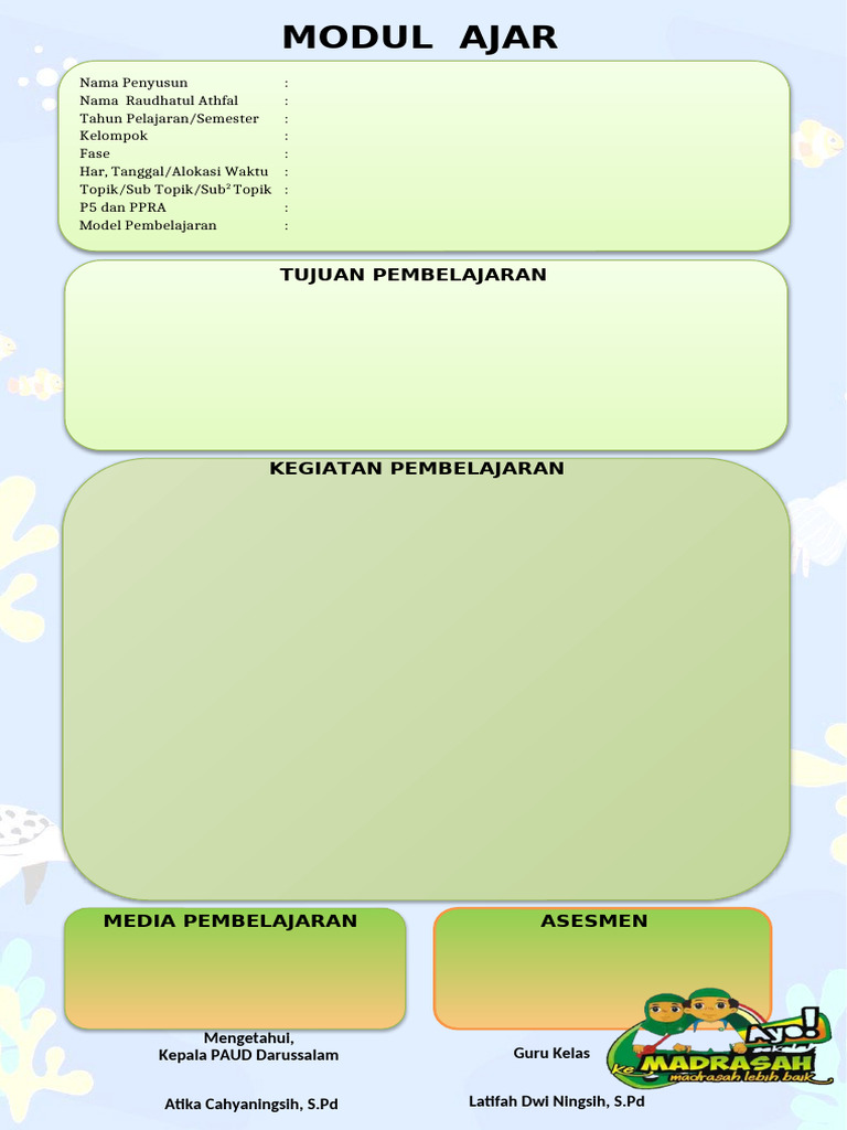 Modul Ajar PAUD: P5 dan PPRA | PDF