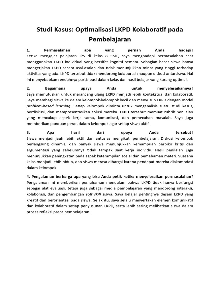 Optimalisasi LKPD Kolaboratif IPS | PDF