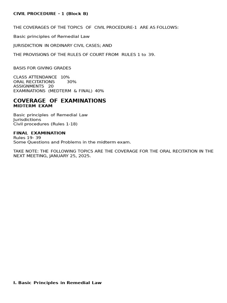 Civil Procedure 1: Jurisdiction & Rules | PDF | Demurrer | In Rem ...