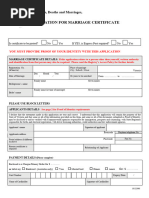Application for Marriage Certificate | PDF