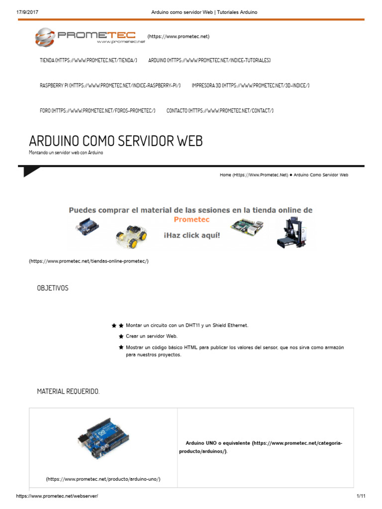 303 Arduino Como Servidor Web | PDF | Red mundial | Internet y web