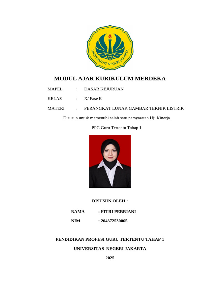 Modul Ajar Gambar Teknik Listrik | PDF