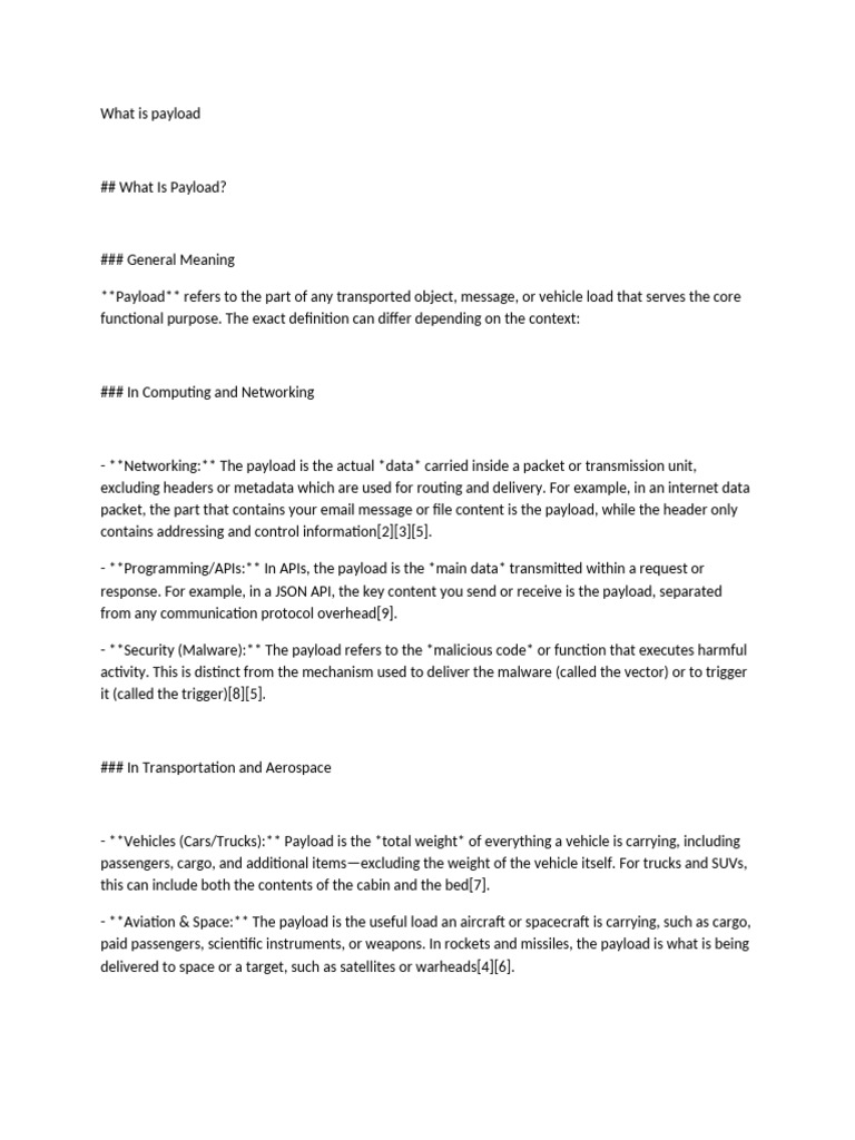 What Is Payload-WPS Office | PDF | Network Packet | Computer Network