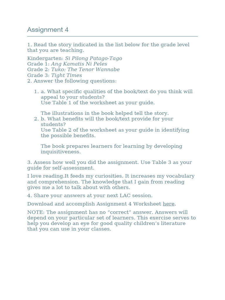Dianne Mari Domingo - Assignment 4 | PDF
