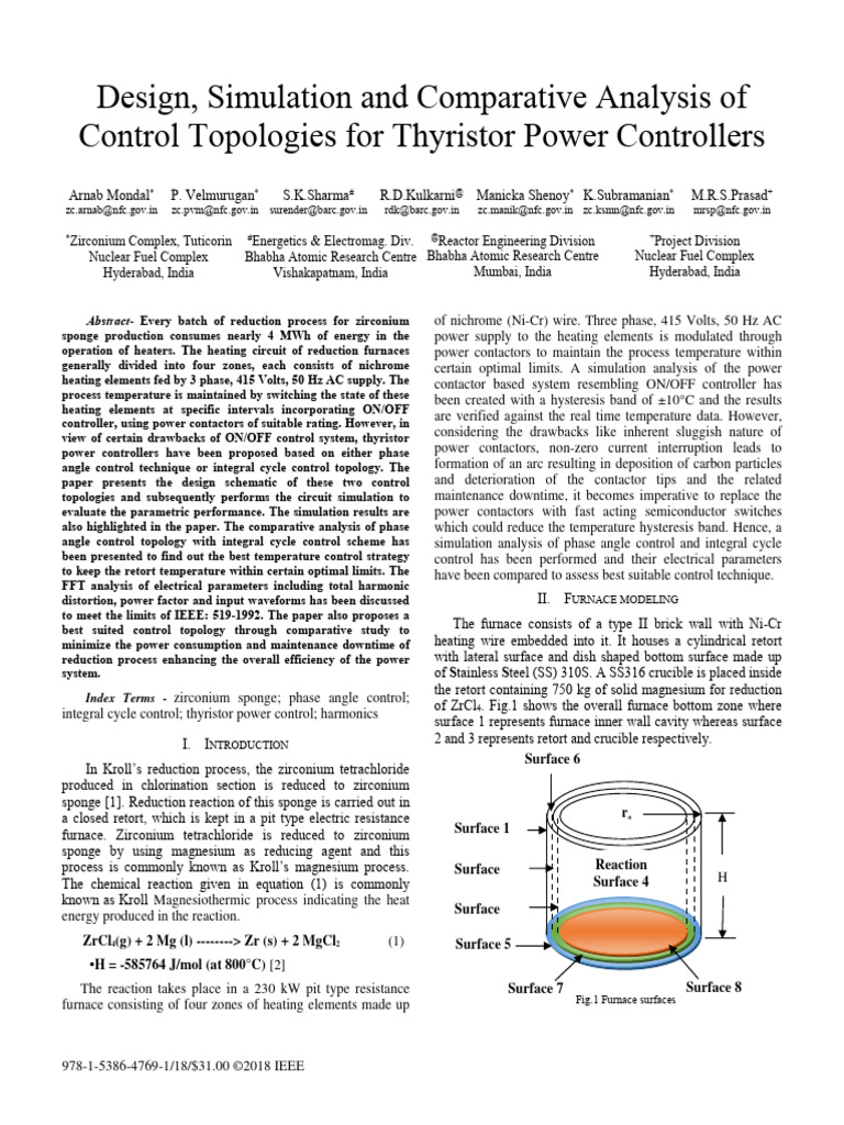 Design, Simulation and Comparative Analysis of Control Topologies For Thyristor Power ...