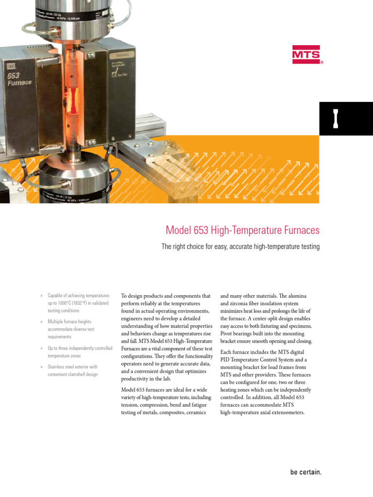 MTS Model 653 High-Temperature Furnace | PDF | Thermal Insulation ...