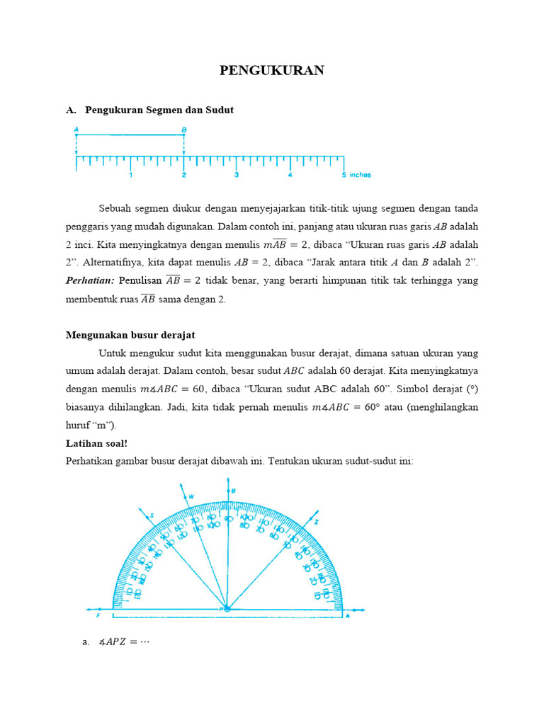 Penulisan Derajat dan Segmen Geometri | PDF