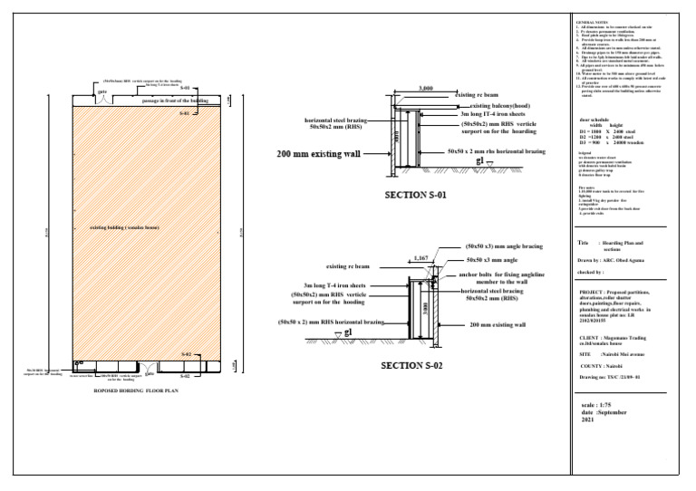 Sona House Hoarding | PDF | Door | Structural Engineering