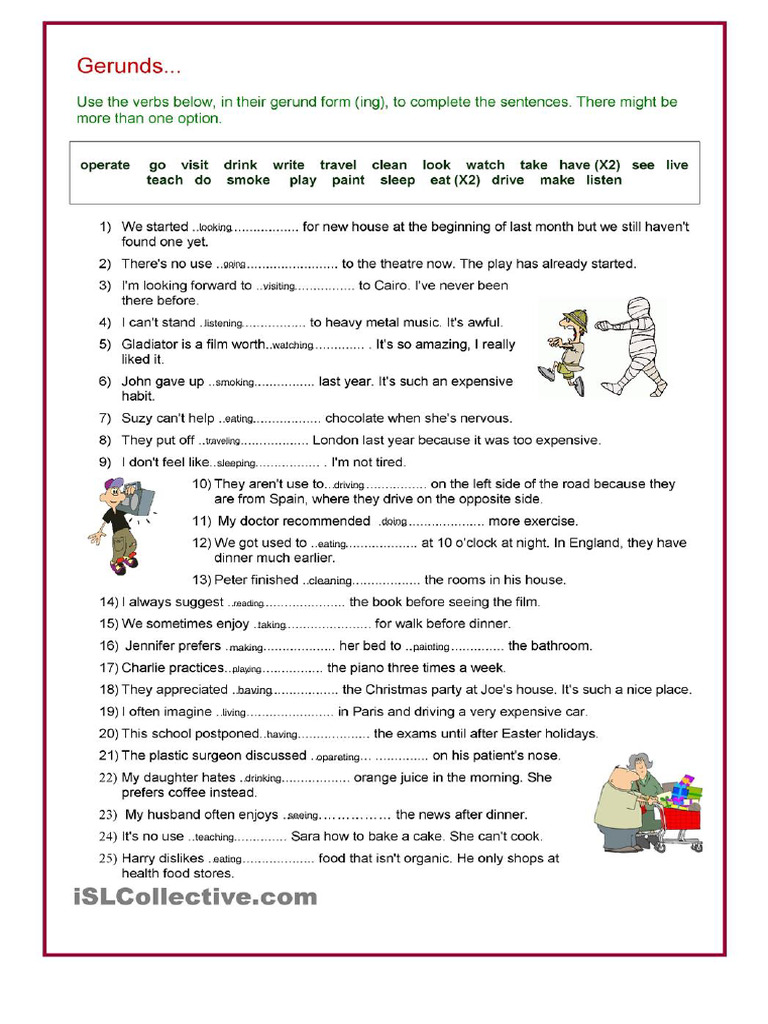 Gerunds After Verbs 4 | PDF