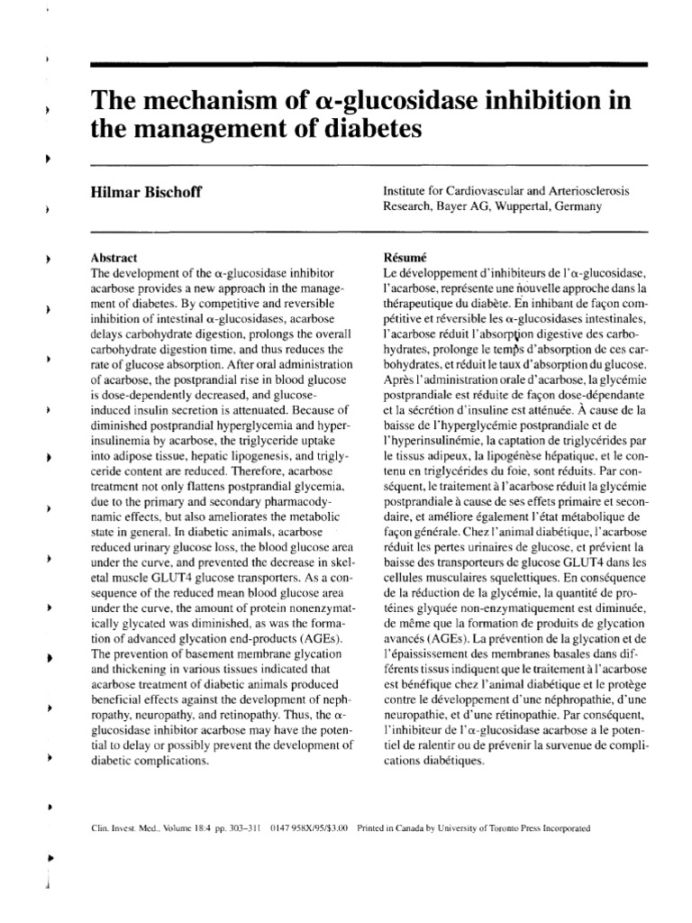 Mekanisme Alfa Glukosidase 1995 | PDF
