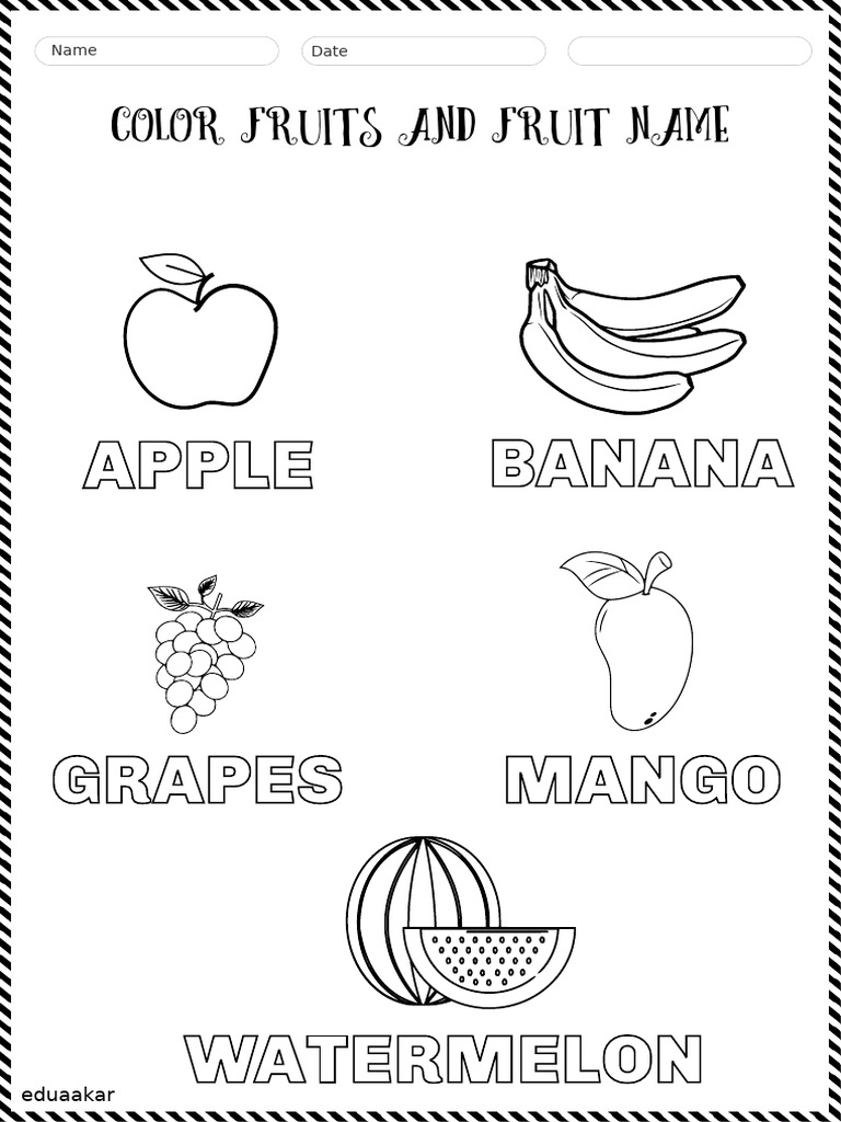 Fruit Name and Color 1 | PDF