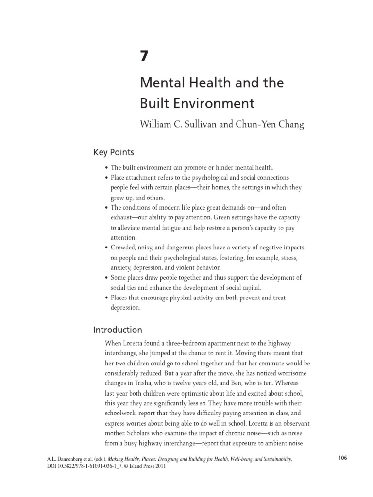 Building and Mental Health | PDF | Aggression | Mental Health