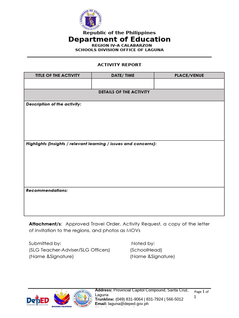 AnnexB Activity Documentation Report | PDF