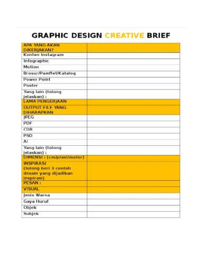 Tugas Desain Brief | PDF