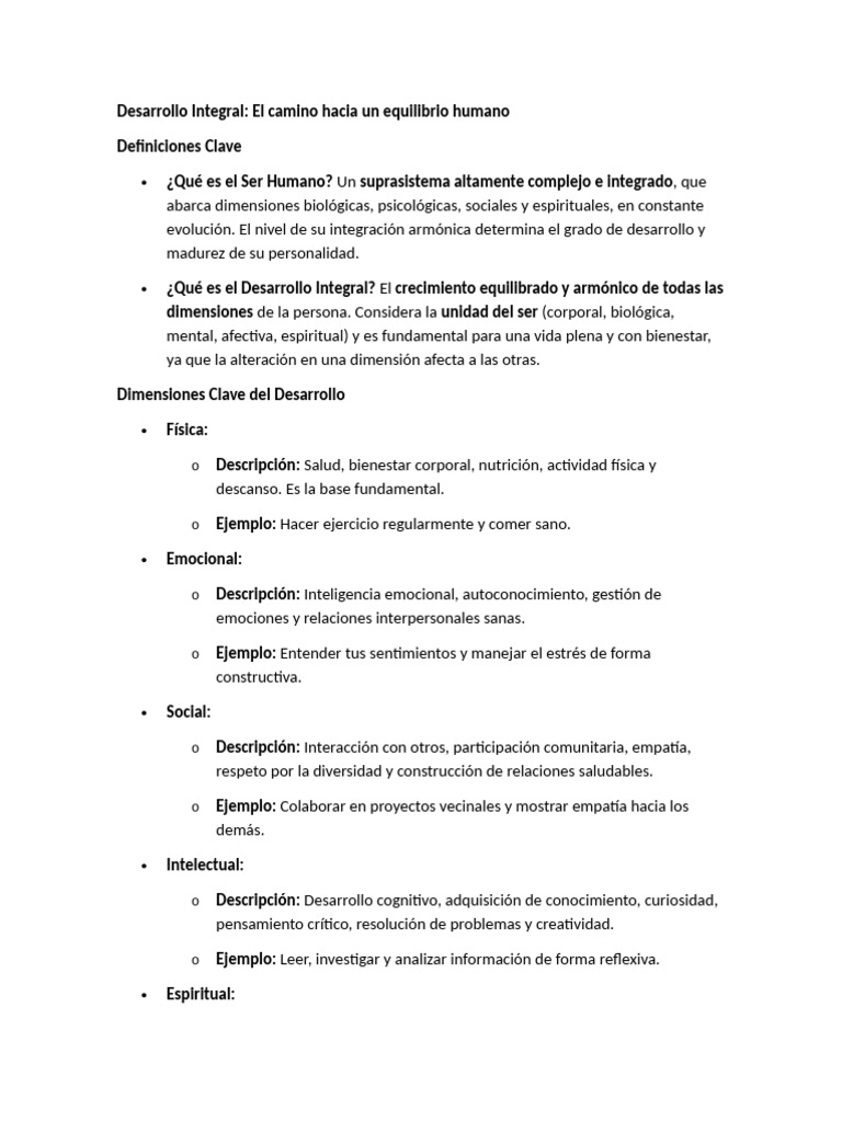 Desarrollo Integral | PDF | Las emociones | Psicología cognitiva