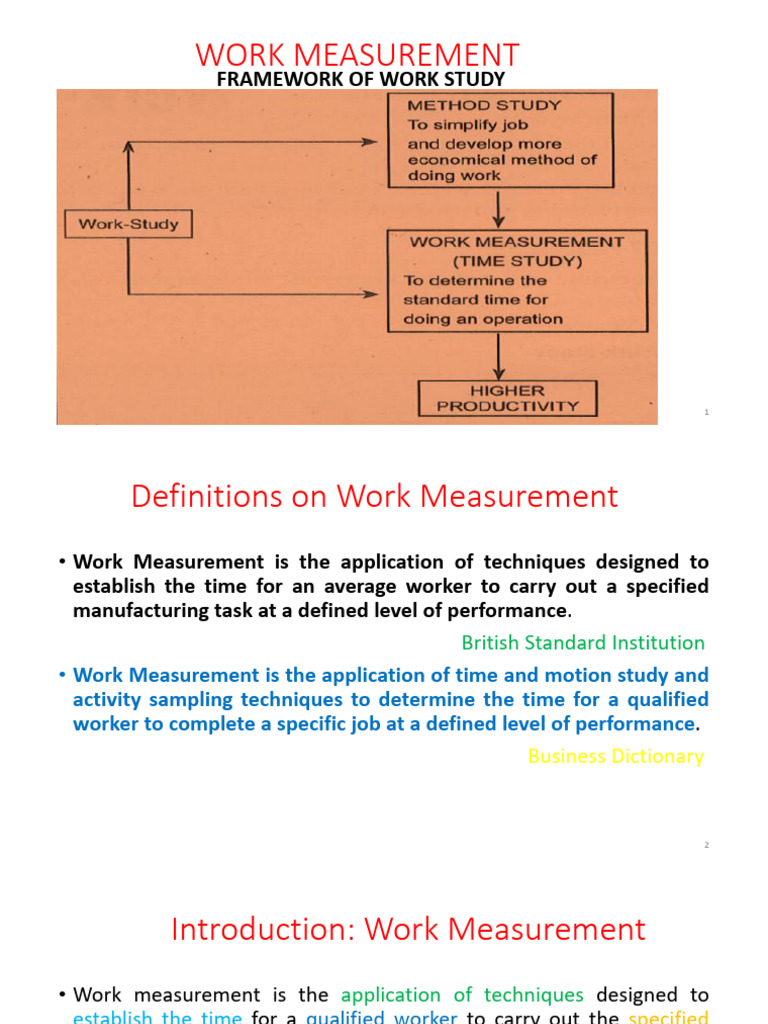 Work Measurement | PDF
