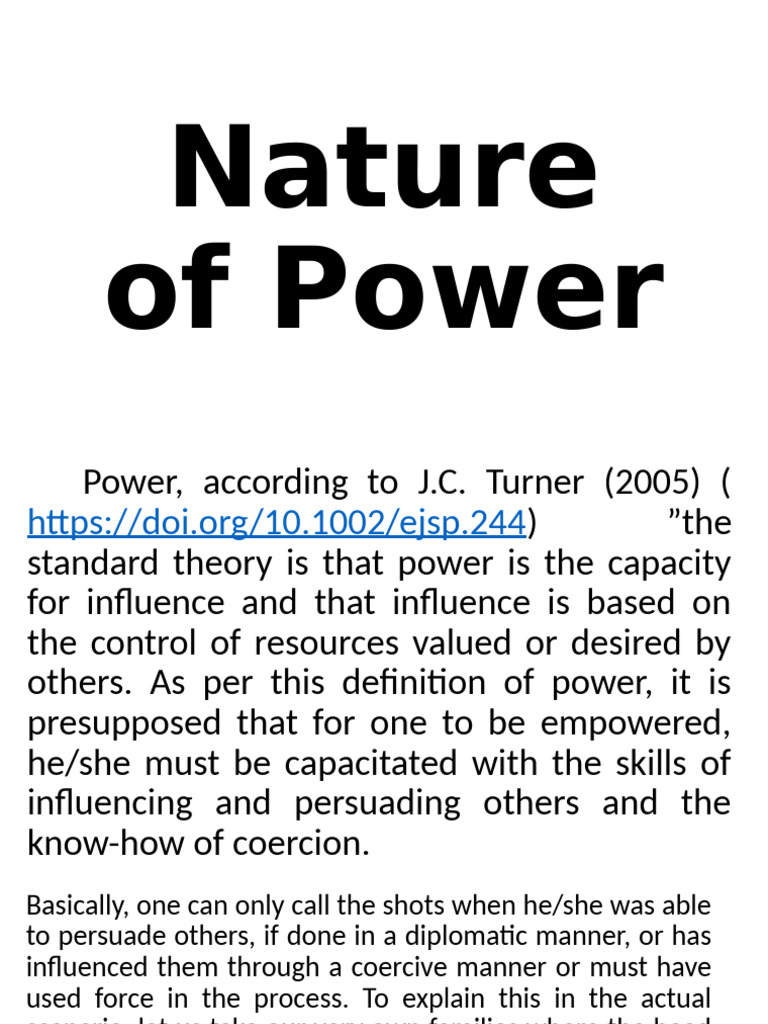 Nature of Power | PDF