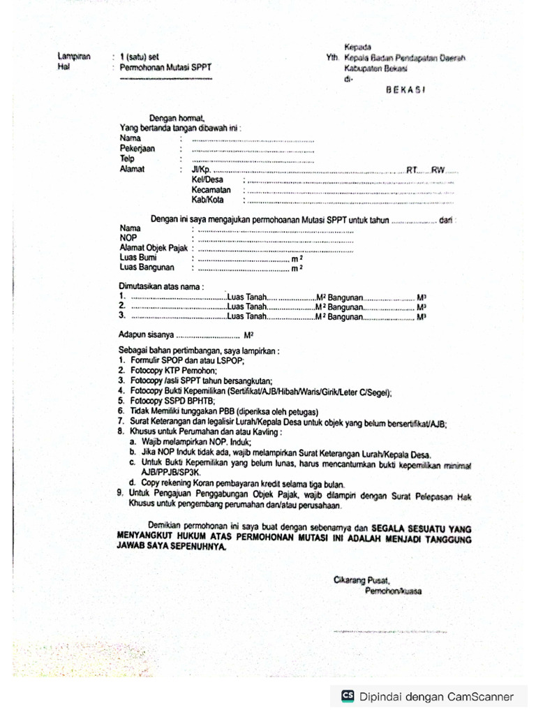 Documents Form Mutasi | PDF