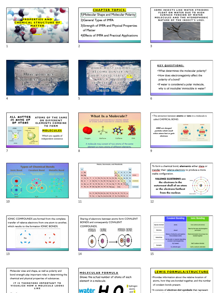 Molecular Shape & Polarity | PDF | Chemical Polarity | Chemical Bond