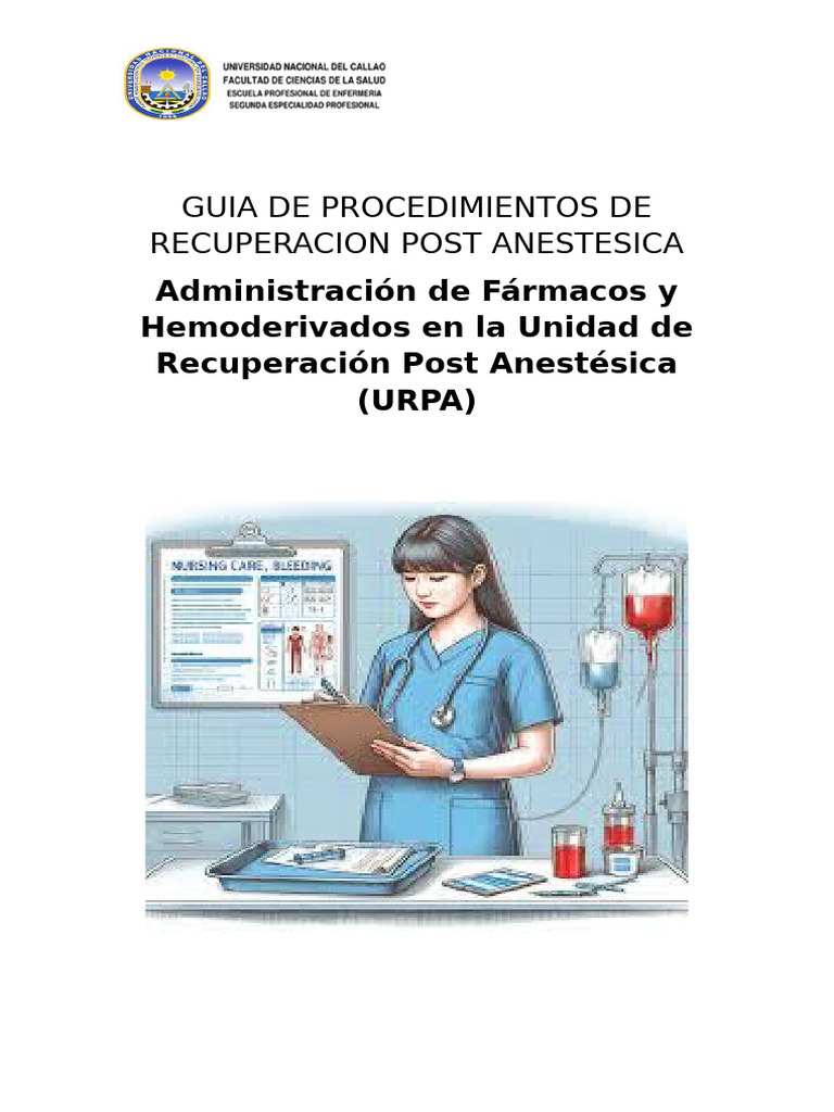 Procedimientos en URPA de Enfermería | PDF | Inyección (medicina ...