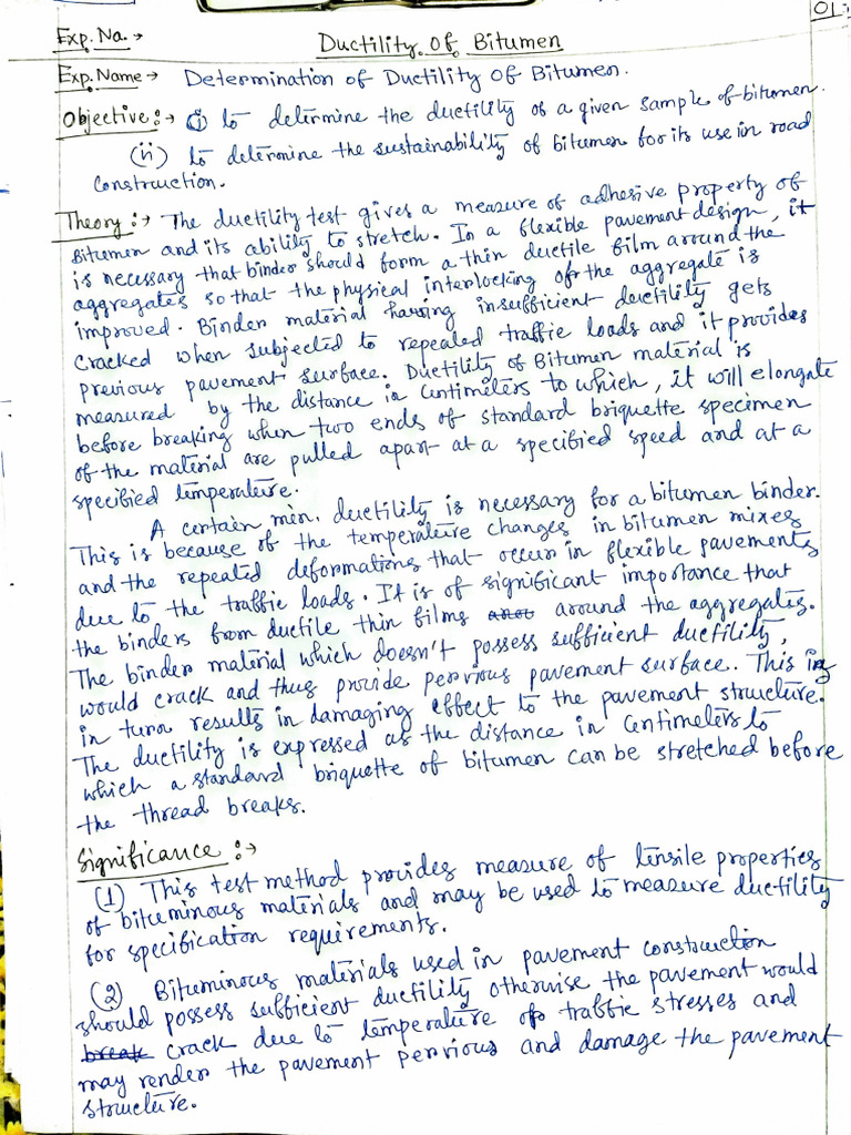Bitumen Ductility Test-Transportation Lab | PDF | Mechanical ...