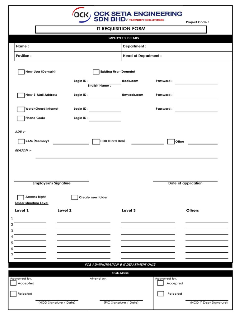 IT Requisition Form Overview | PDF