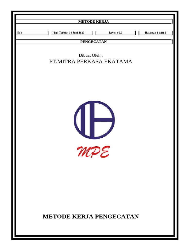 Metode Kerja Pengecatan | PDF