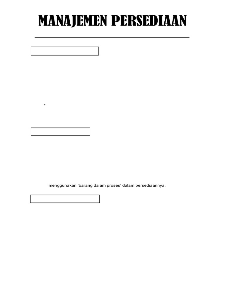 Manajemen Persediaan | PDF