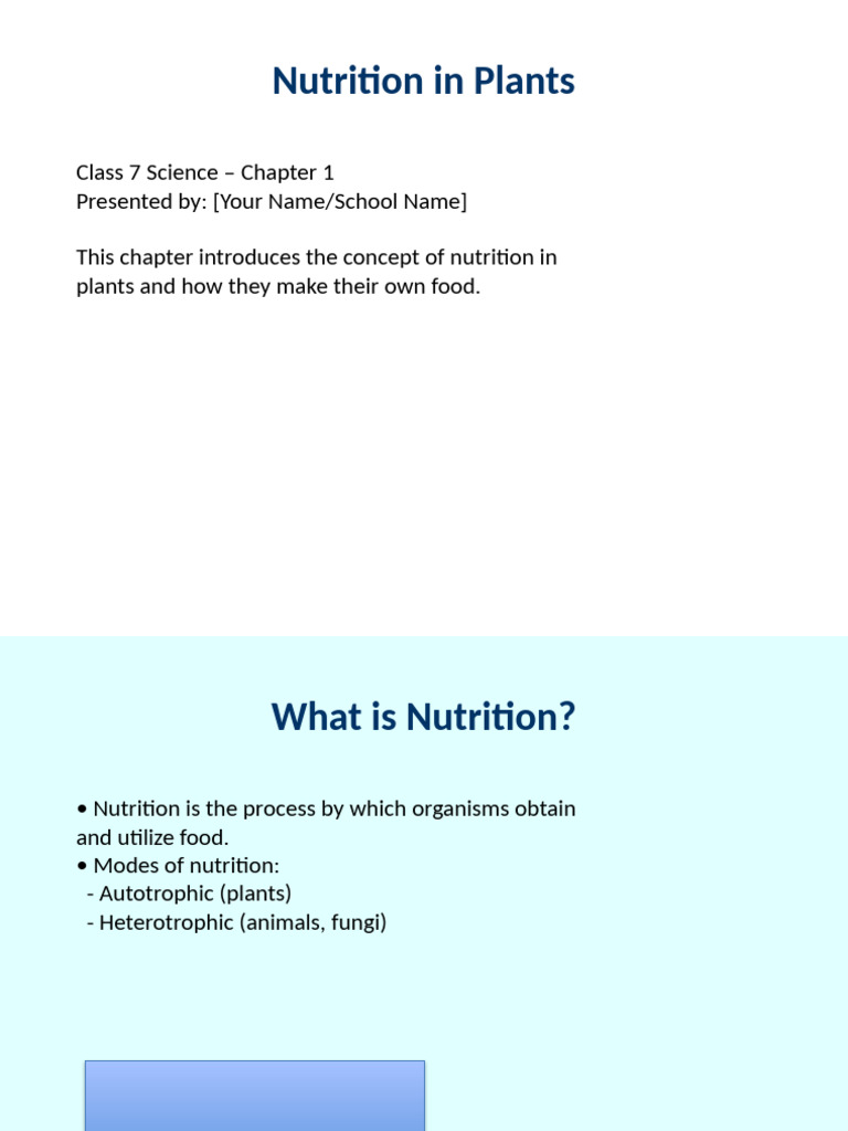 Class7 Nutrition In Plants Presentation Pdf