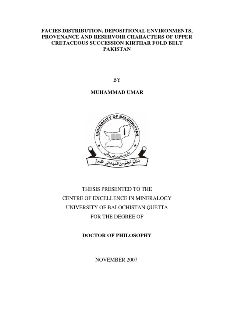 Cretaceous of Kirthar | PDF | Sandstone | Continental Shelf