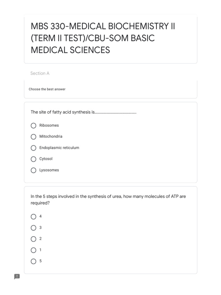 Medical Biochemistry II Exam Review | PDF | Cholesterol | Lipoprotein