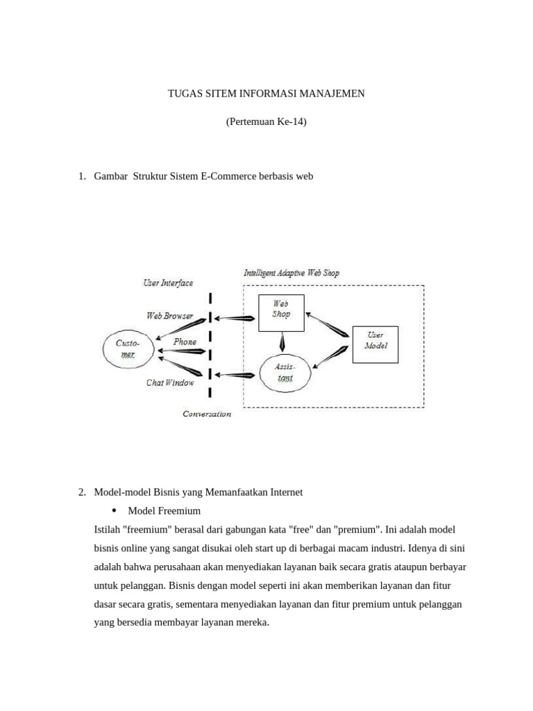 Model Bisnis E-Commerce dan Sistem Informasi | PDF