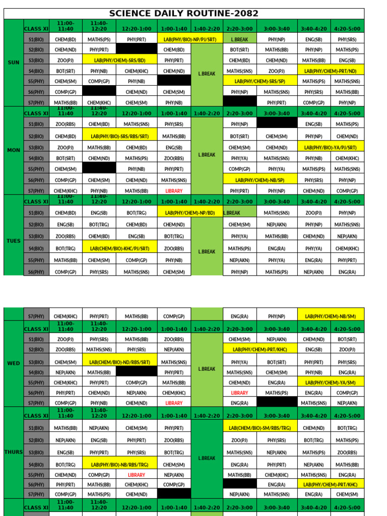 Daily Routine Science Xii 2082 Final - 206f32ec 8b93 48f2 BDBD ...