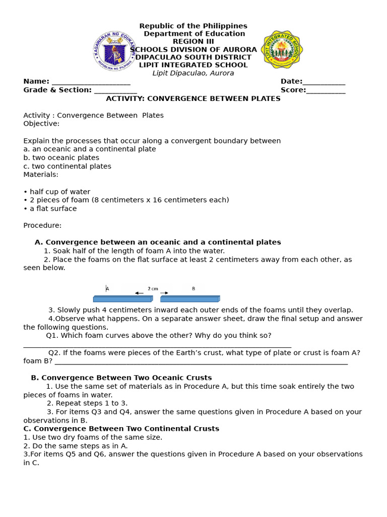 Convergence Between Plates | PDF