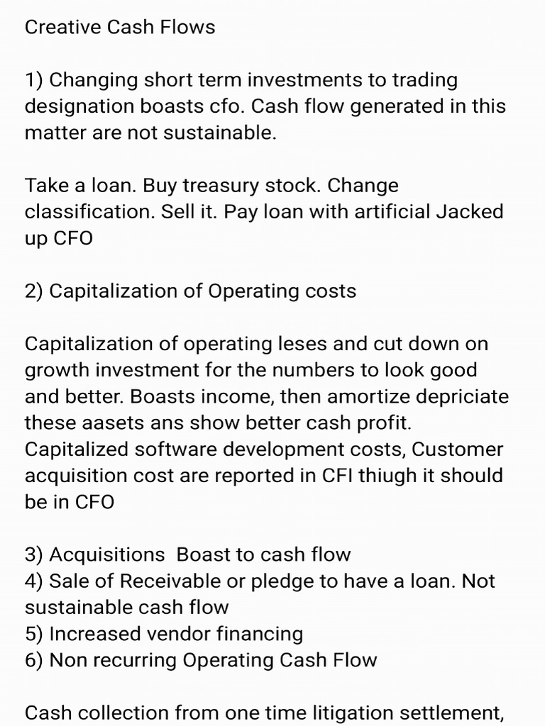Creative Cash Flows | PDF