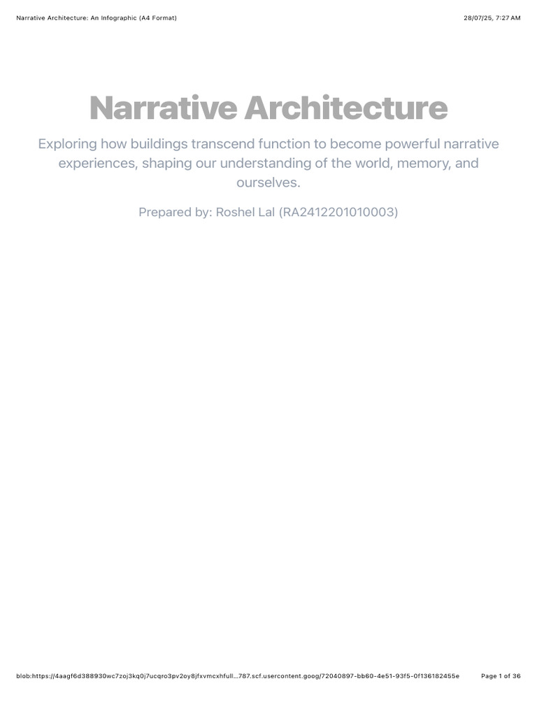 Understanding Narrative Architecture | PDF | Narrative | Experience