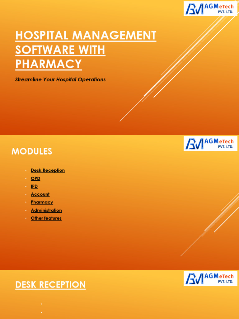 Hospital Management Software Overview | PDF | Pharmacy | Health Care