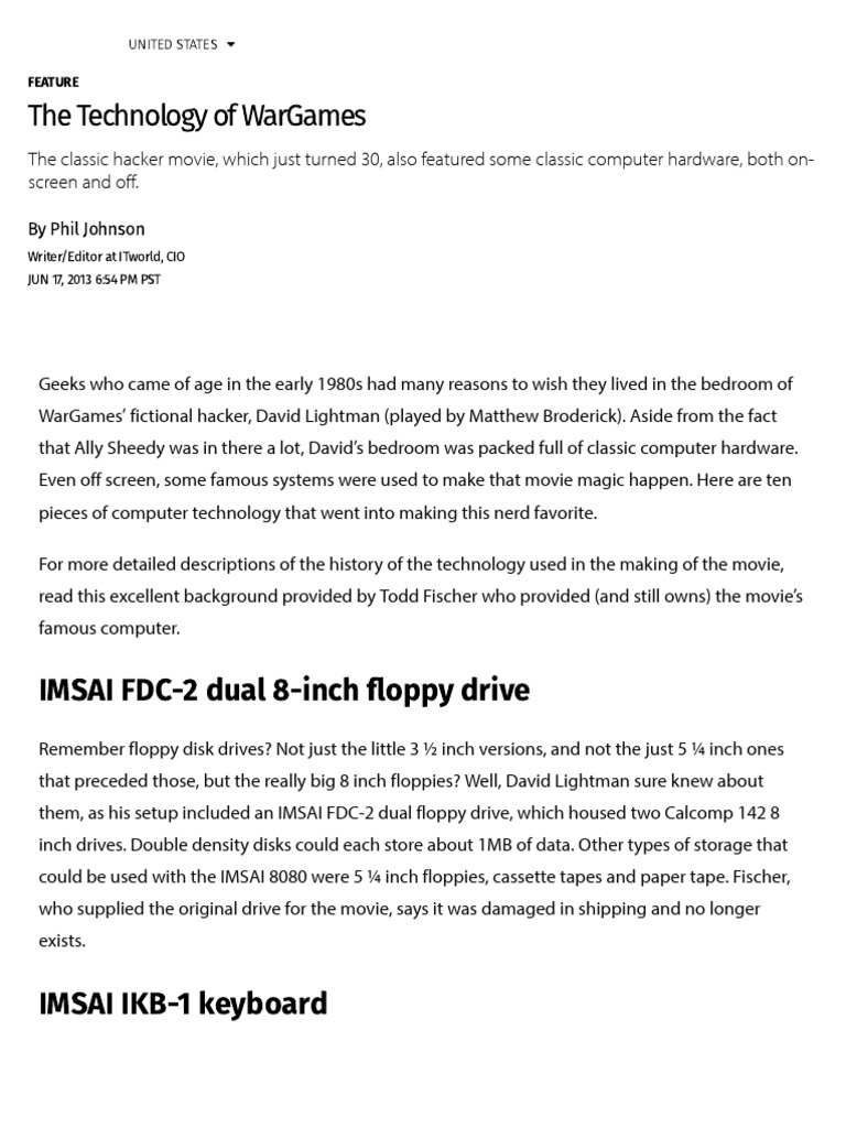 The Technology of WarGames _ CIO | PDF | Wargames | Information And ...