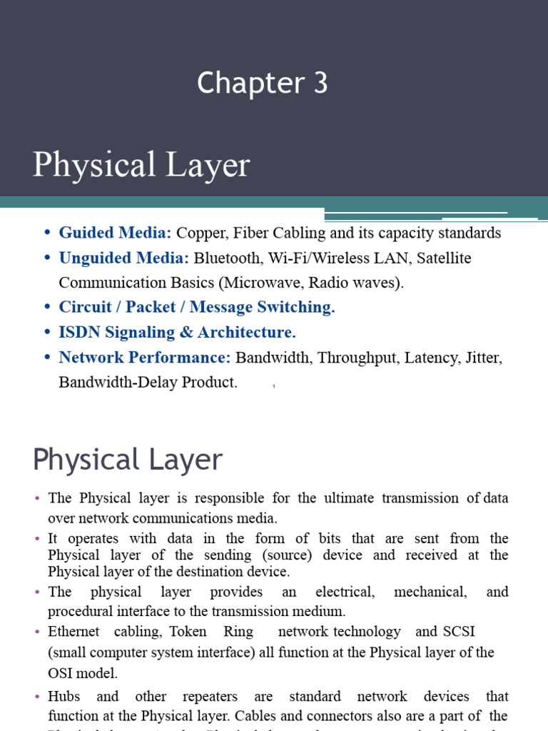 Chapter 3 Physical Layer | PDF | Computer Network | Multiplexing