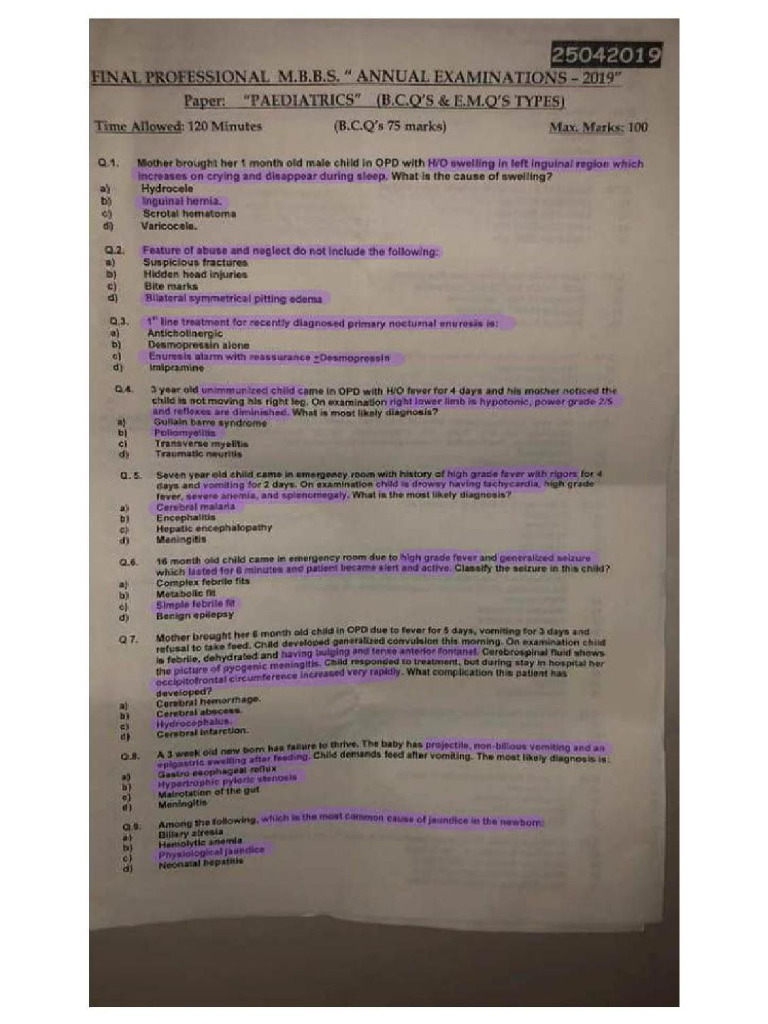 Paeds 2019 | PDF