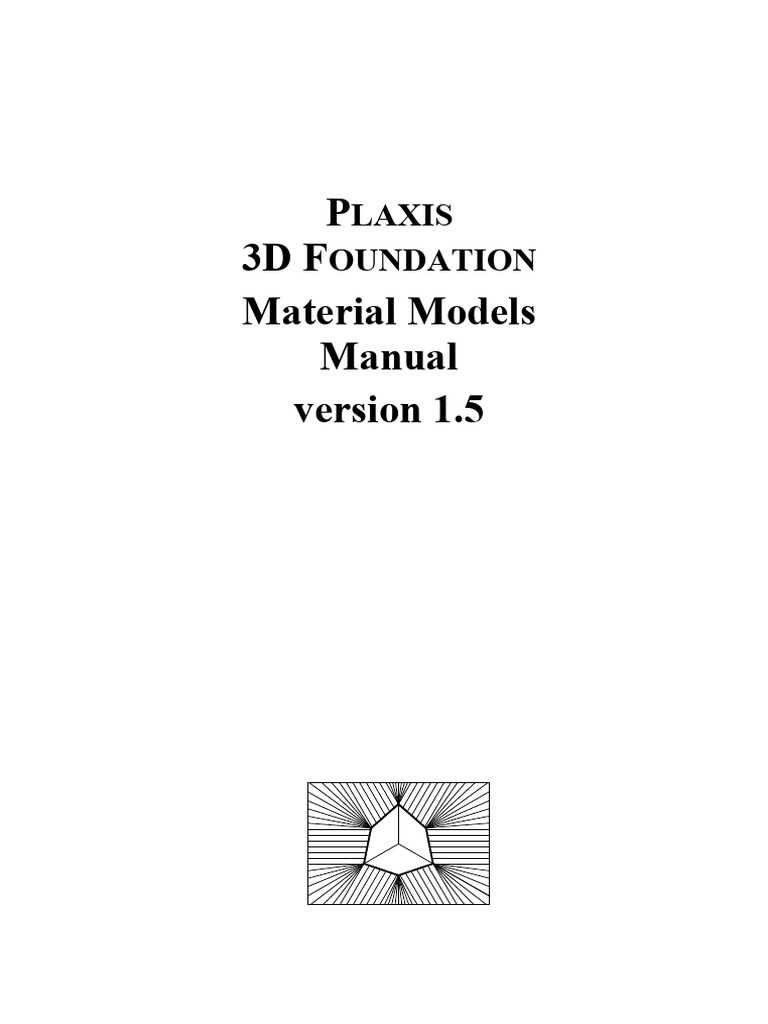 PLAXIS 3D Foundation Material Models Guide | PDF | Strength Of ...