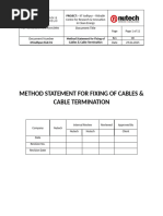 Method Statement Cable Glanding Termination | PDF | Insulator (Electricity) | Electrical Wiring
