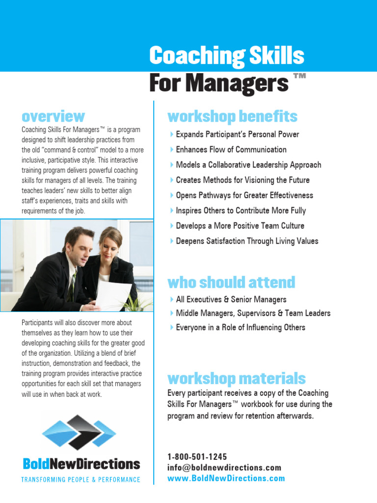 BND Coaching Skills For Managers | PDF | Leadership | Employee Retention
