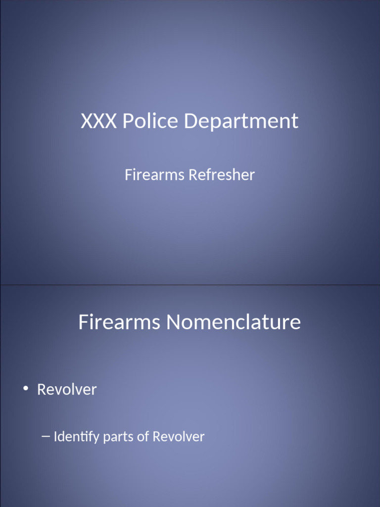 3.02 Firearms Power Point | PDF | Firearm Components | Projectile Weapons