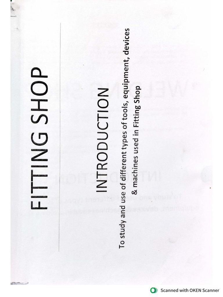 Fitting Shop. Exp. 1 &2 | PDF