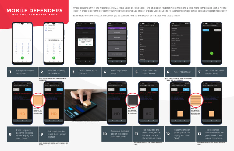 Motorola Fingerprint Calibration Guide | PDF | Fingerprint | Mobile Phones
