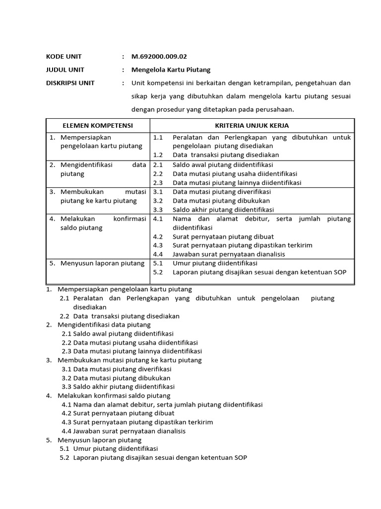 1a. Modul Kartu Piutang, Utang Dan Persediaan | PDF