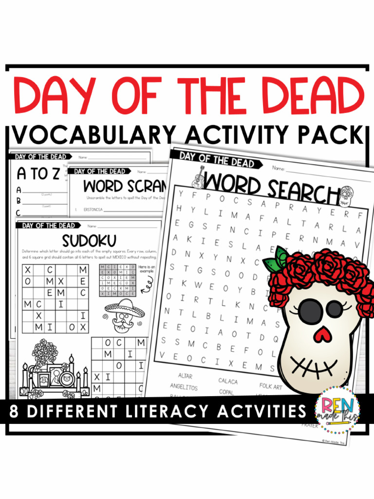 DayoftheDeadVocabularyWordsActivitiesWordWorkWordSearch 1 | PDF