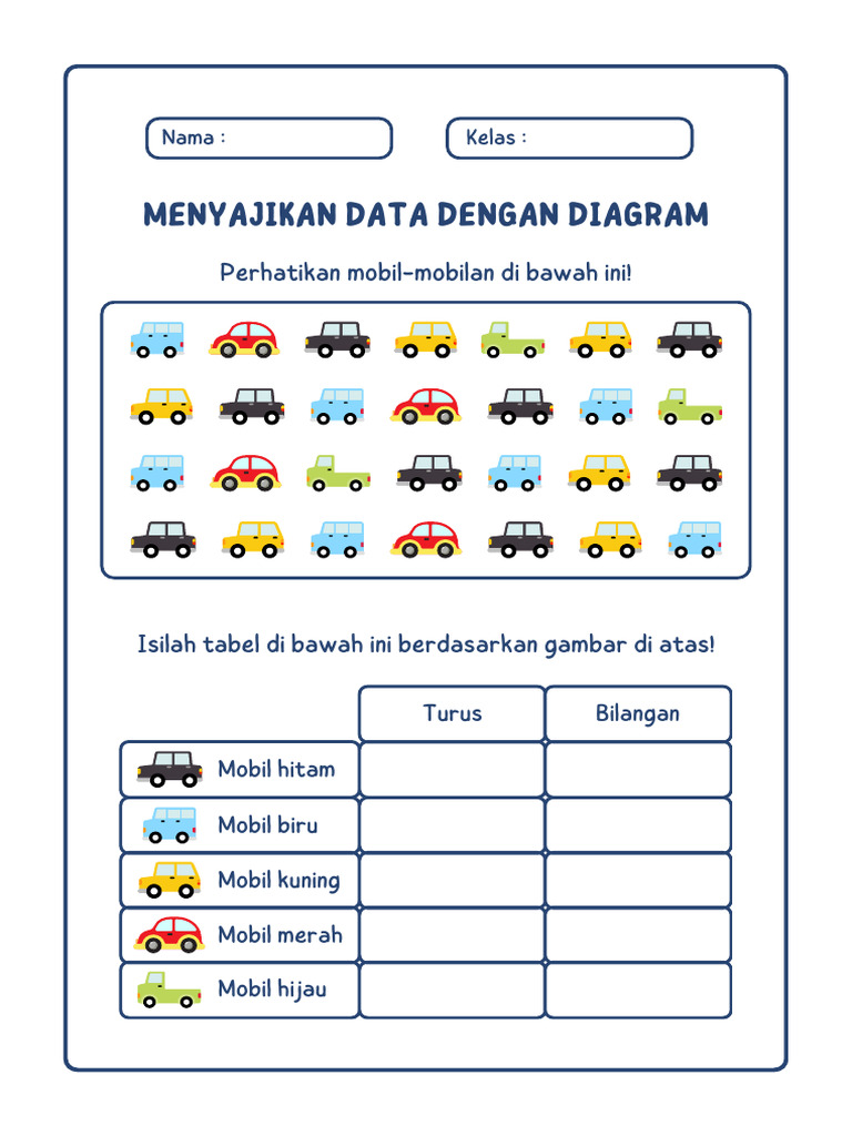 Diagram Data Mobil untuk Anak TK | PDF