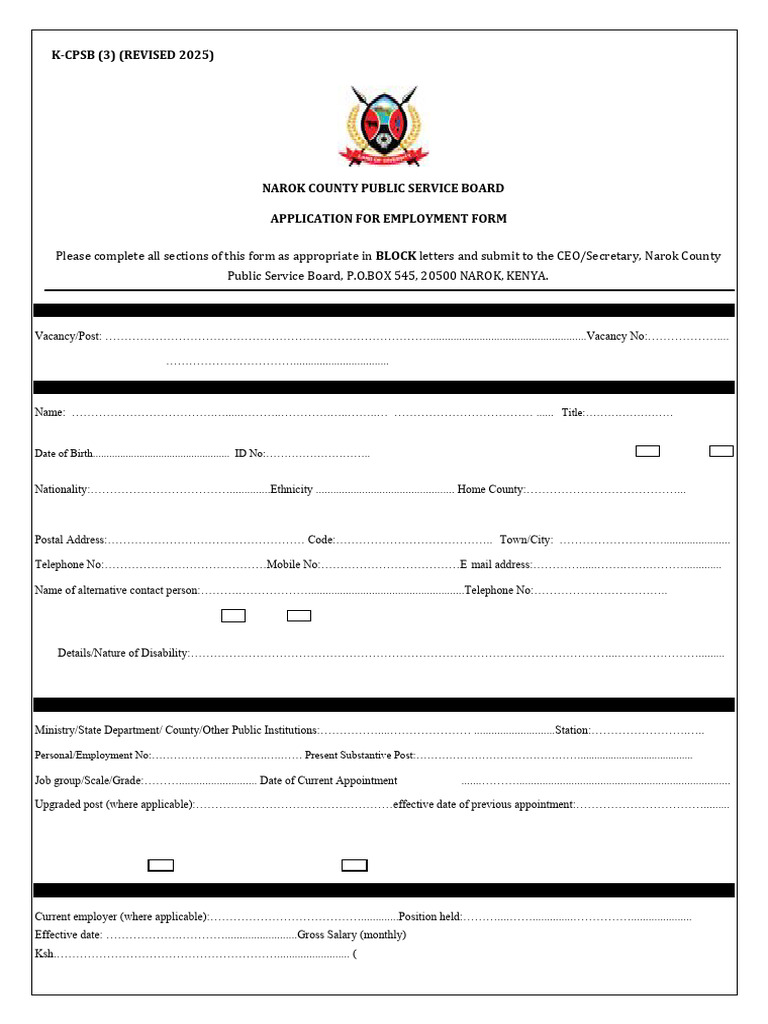 NRK CPSB 3 Revised 2025 Application Form 1 | PDF | Academic Degree ...